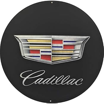 Amazon.com: Cadillac Script Metal Wall Sign Large - 30" x 9": Home ...