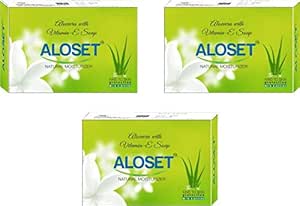 Buy ALOSET - Aloevera and Vitamin E Soap (Pack of 3) Online at Low ...