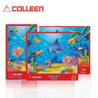 【Colleen】Colleen Pencil 24 Colors Watercolour Pencil 24pcs Set CAP-924 ...