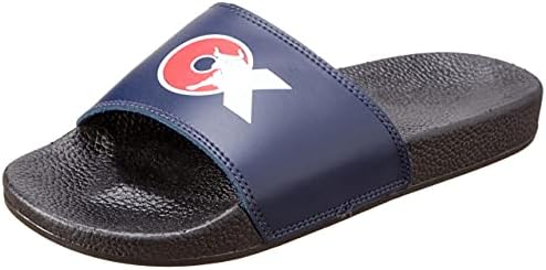 سعر شبشب سلايدز مطاطي مزيّن بطباعة اللوجو بالوان متباينة من اوكس, كحلي ...