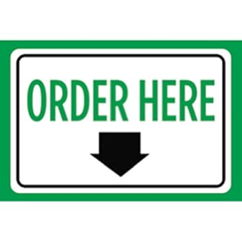 Amazon.com : Hanging Sign (Order Here Frost) : Office Products