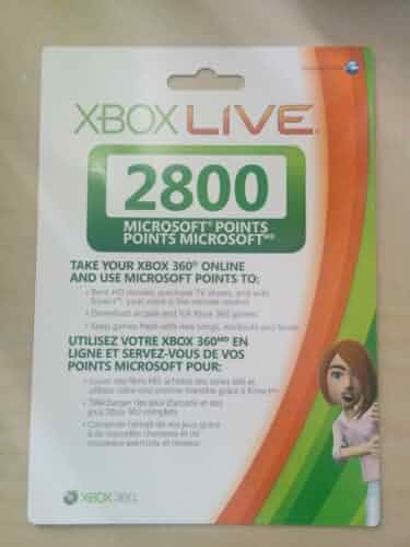 Amazon.com: Microsoft Xbox 360 Live Points Retail: Video Games