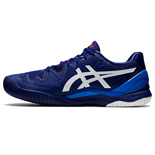ASICS Men's Gel-Resolution 8 Tennis Shoes, 11.5, Dive Blue/White in ...