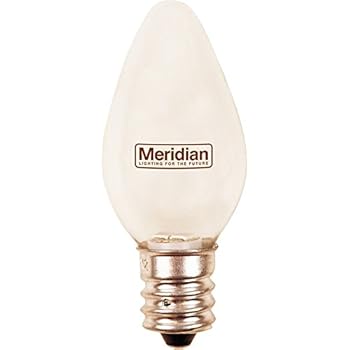 Meridian Electric 13141 Soft White LED C7 Replacement Night Light Bulbs ...