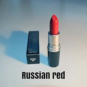 Amazon.com: MAC Lipstick # RUSSIAN RED - Intense bluish-red [Matte ...