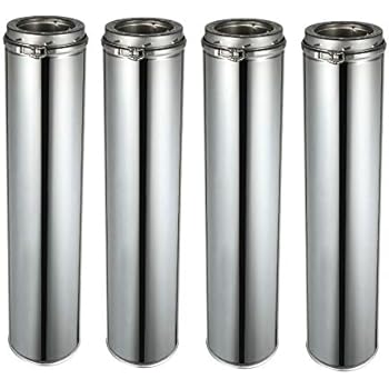 Amazon.com: American Metal 6hs-36 Insulated Chimney Pipe, 3 Wall: Home & Kitchen