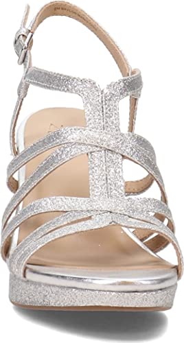 Naturalizer Women's Baylor Sandal Silver Glitter 8.5 Wide for sale ...