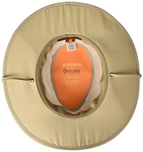 Stetson Men's Insect Shield Big Brim Mesh Safari Hat, Khaki, Large ...