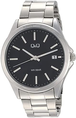 سعر ساعة انالوج بعقارب ستانلس ستيل للرجال من كيو اند كيو - A484J202Y, فضي فى مصر | بواسطة امازون ...