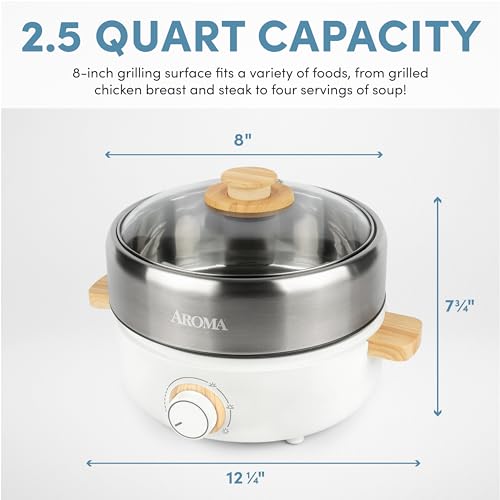 Aroma Housewares AMC-130 Whatever Pot, Indoor Grill, Cooking, Hot Pot ...