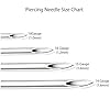 BodyJ4You 10PC Curved Piercing Needles Surgical Steel 20G Ear Nose ...