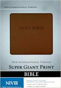 NIV Super Giant Print Bible, Italian Duo Tone Brown: Zondervan ...