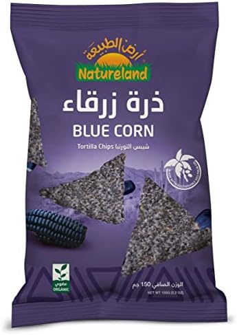 Natureland Blue Corn Tortilla Chips, 150 G, Purple price in Saudi ...