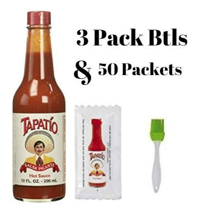 Amazon.com : Tapatio Salsa Picante Hot Sauce 10 oz (Pack of 3) & 50 ...