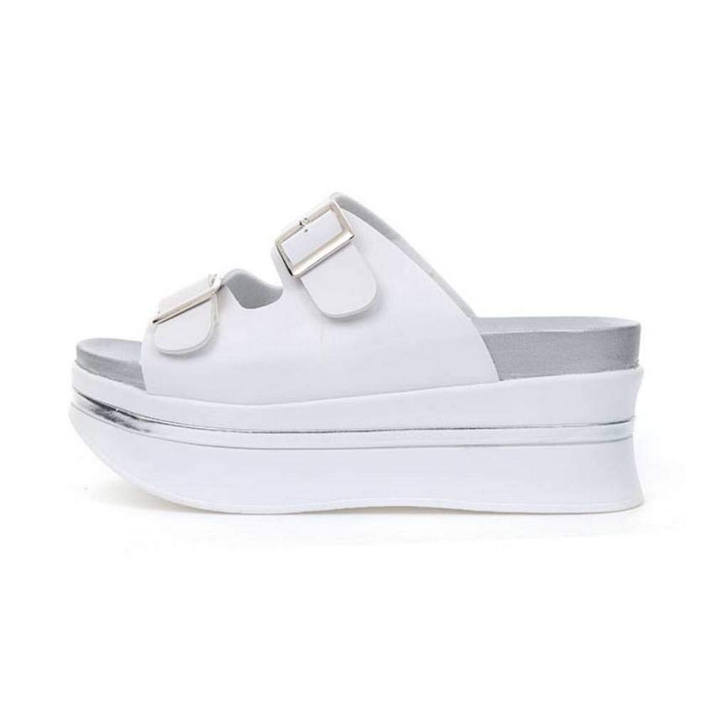 EpicStep Women's White Open Toe Cushioned Platform Thick Soles High ...