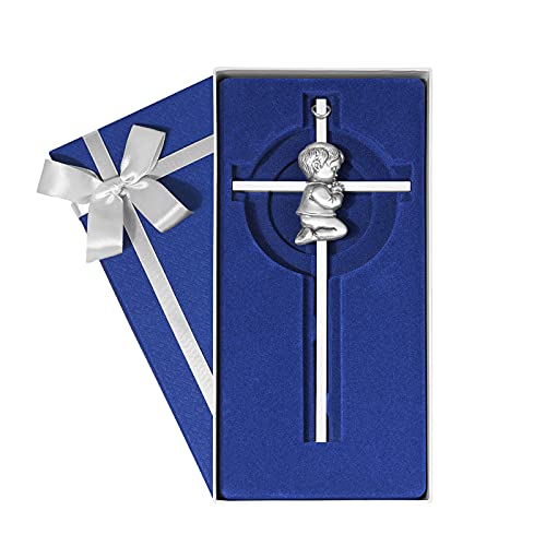 Baby Wall Cross Baptism Gifts for Boys, 7-inch Silver blessing Boy ...