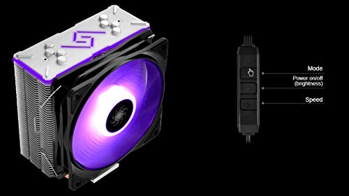 DeepCool RGB CPU Cooler 4 Heat Pipes 120mm RGB Fan Universal Socket ...