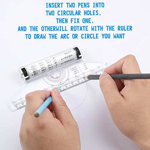 Plastic Measuring Rolling Ruler Drawing Roller Ruler Parallel Ruler ...