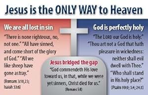 Amazon.com: Jesus Is The Only Way (Mini Gospel Tract Card, Packet of ...