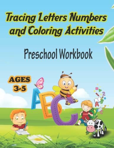 tracing Letters Numbers and Coloring Activities Preschool workbook ...