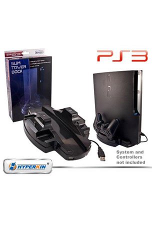 Buy Hyperkin Slim PS3 Vertical Stand with Dual wireless Controller ...