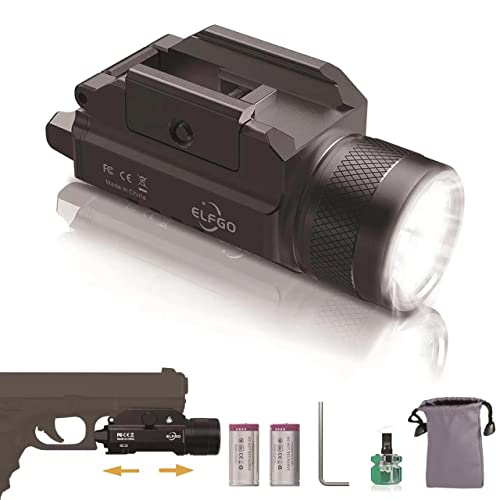 ELFGO Pistol Light 1200 Lumens Weapon Light Compact LED Strobe Tactical ...
