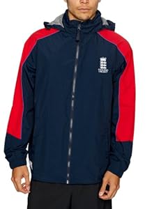 ECB England Cricket Men's Panel Rain Jacket - Navy/Red/Union Blue ...