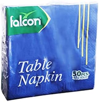 Falcon Paper Napkin Blue Disposable 40 X 40 CM (1 Pack X 50 Sheets ...