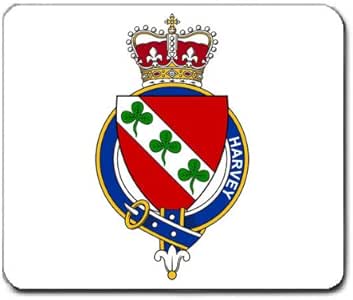 Amazon.com : Harvey England Family Crest Coat of Arms Mouse Pad ...