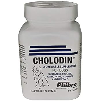 Amazon.com : Cholodin Tablets 50 Tabs : Pet Antioxidant Nutritional ...