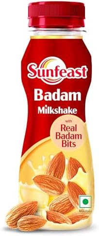 Sunfeast Badam Milkshake with Real Badam Bits | Badam Milk Shake Bottle ...