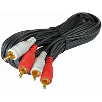 Amazon.com: 20 ft foot 2 Dual RCA Audio Cable for Stereo CD DVD ...