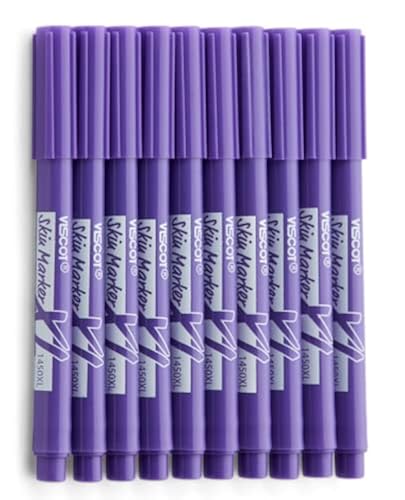 Viscot 1450-10 Mini XL Prep Resistant Ink Markers Surgical Grade Skin ...