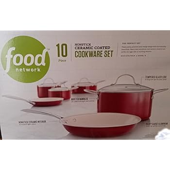 Amazon.com: Food Network 10-pc. Nonstick Ceramic Cookware Set: Kitchen ...