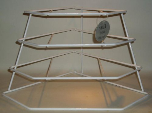 New Wire Plastic Coated Corner Plate Stacker Rack White Home/Kitchen ...