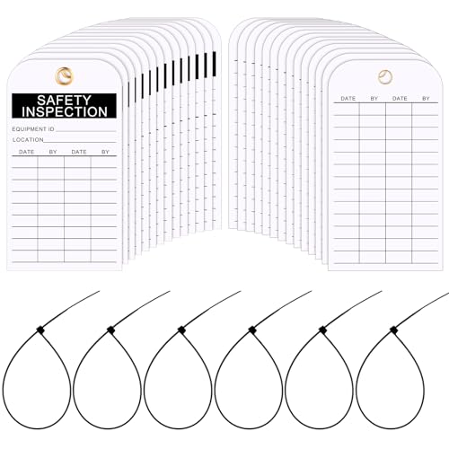 50 Pack Safety Inspection Tag Accident Prevention Tag Fire Extinguisher ...