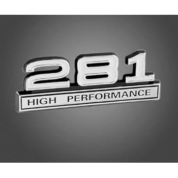 Amazon.com: 281 4.6L V8 High Performance Emblem with Red & Chrome Trim ...