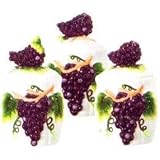 Amazon.com - GRAPES kitchen CANISTERS set Ceramic fruit theme home ...