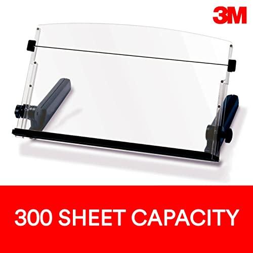 3M Adjustable Document Copy Holder, In-line with Monitor Minimizing ...