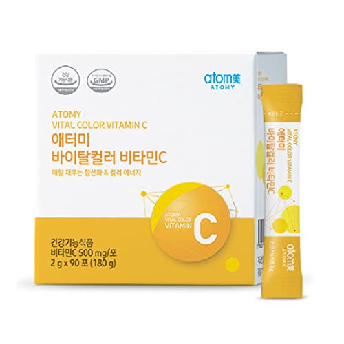 Atomy Color Food Vital Color Vitamin C 500mg, 6.3 OZ(90 Packets ...