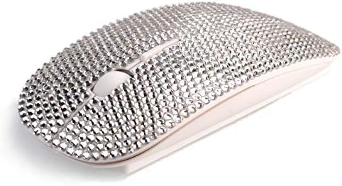SA@ Bling Wireless Mouse Sparkly , Silver Rhinestone Glitter Computer ...