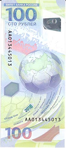 Rare Russia Football FIFA World Cup 100 Rubles Polymer Note 2018 UNC ...