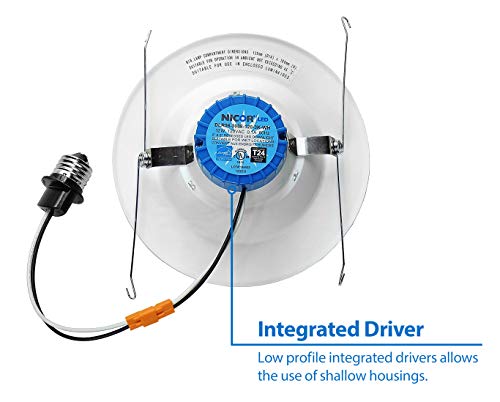 NICOR Lighting 5/6 inch White 800 Lumen LED Recessed Downlight in 3000K ...