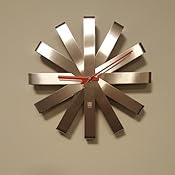 Umbra Ribbon Modern Wall Clock, Silent Non Ticking Battery Operated ...