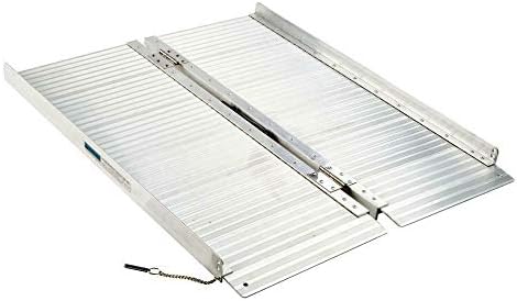 3ft Silver 2-Slope Ramp Wheelchair Scooter Ramp, 36-Inch Aluminum ...