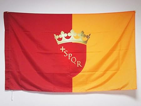 AZ FLAG Drapeau Ville de Rome avec Armes 150x90cm - Drapeau Roma ...