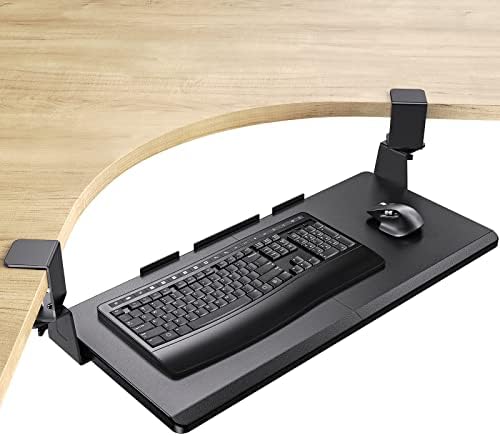 HUANUO Keyboard Tray Under Desk, Ergonomic Corner Keyboard Tray with 45 ...