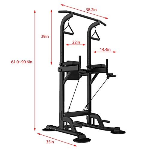 Adjustable Pull Up Parallel Bars Dip Station Pushup Stands Chin Up Bar ...