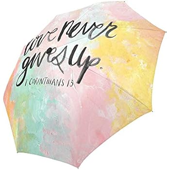 Amazon.com: Christian Bible Verse Automatic Foldable Umbrella: Sports ...
