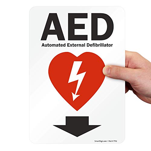SmartSign-S-4909-EU-10 "AED - Automated External Defibrillator" Label ...